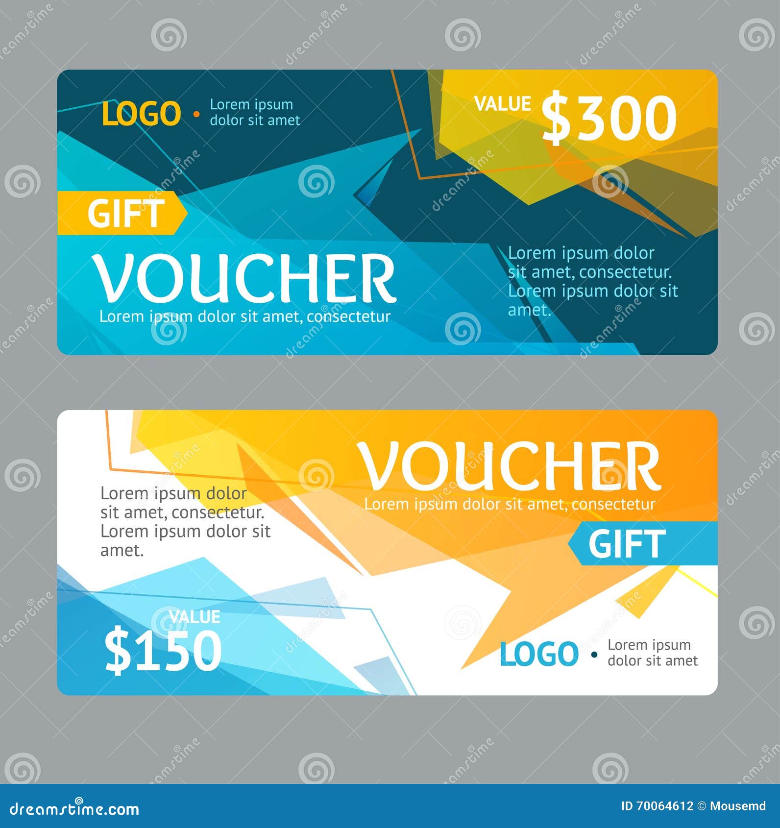Gift Voucher Template. Vector Stock Vector - Illustration of graphic ...