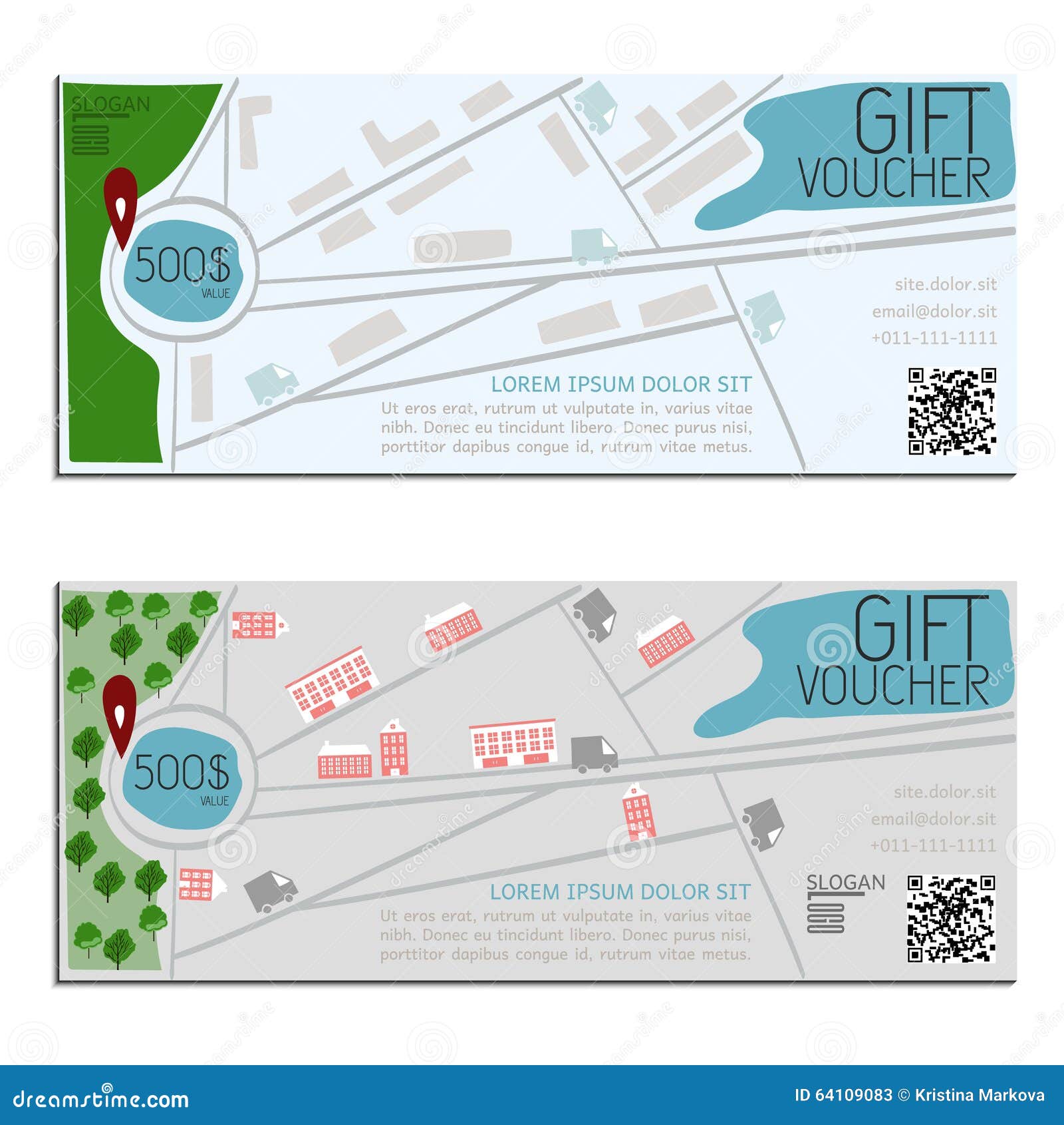Gift Voucher Vector Coupon Map Stock Vector - Illustration of ornament ...