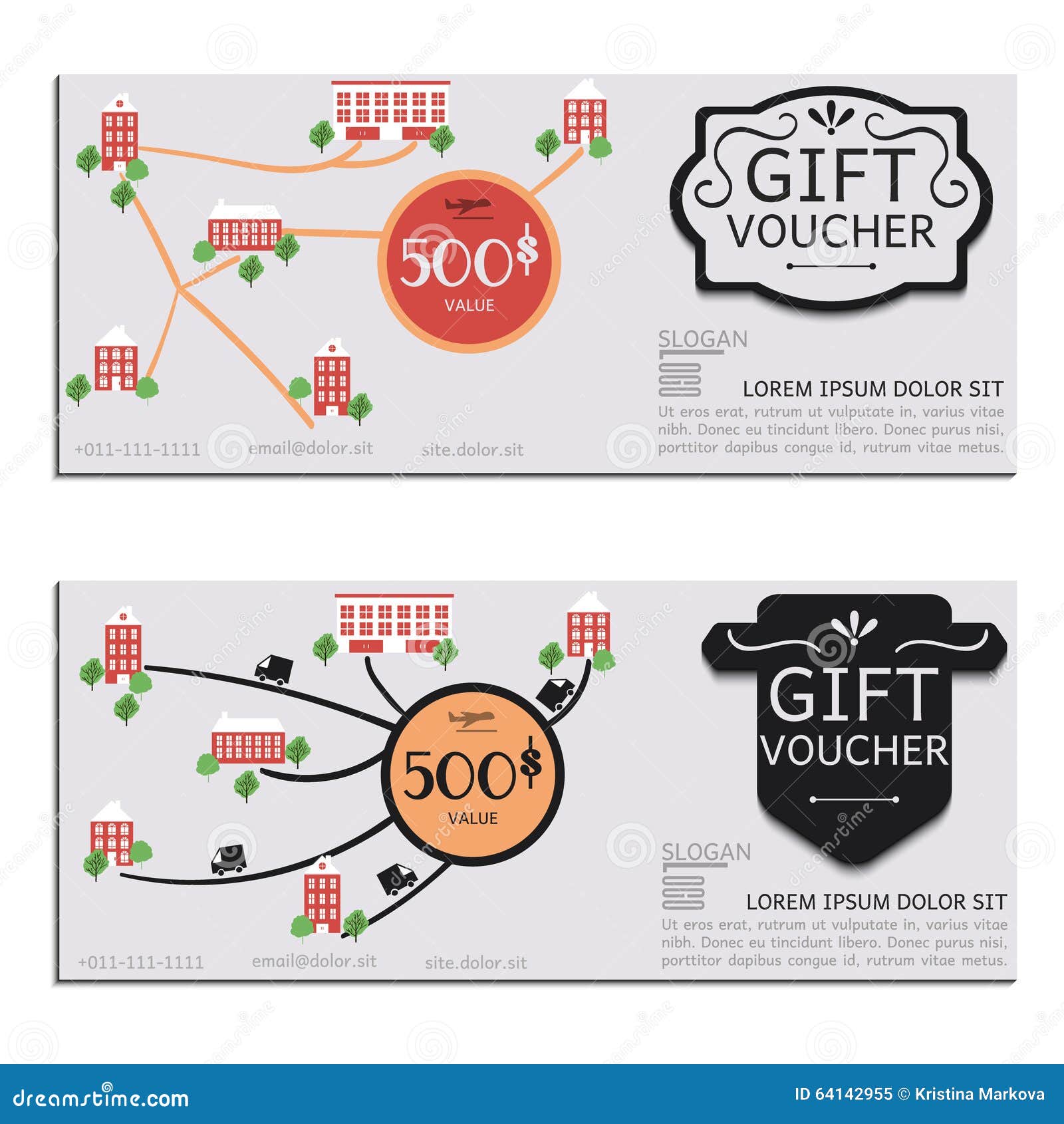 Gift Voucher Vector Coupon Map Stock Vector - Illustration of vintage ...