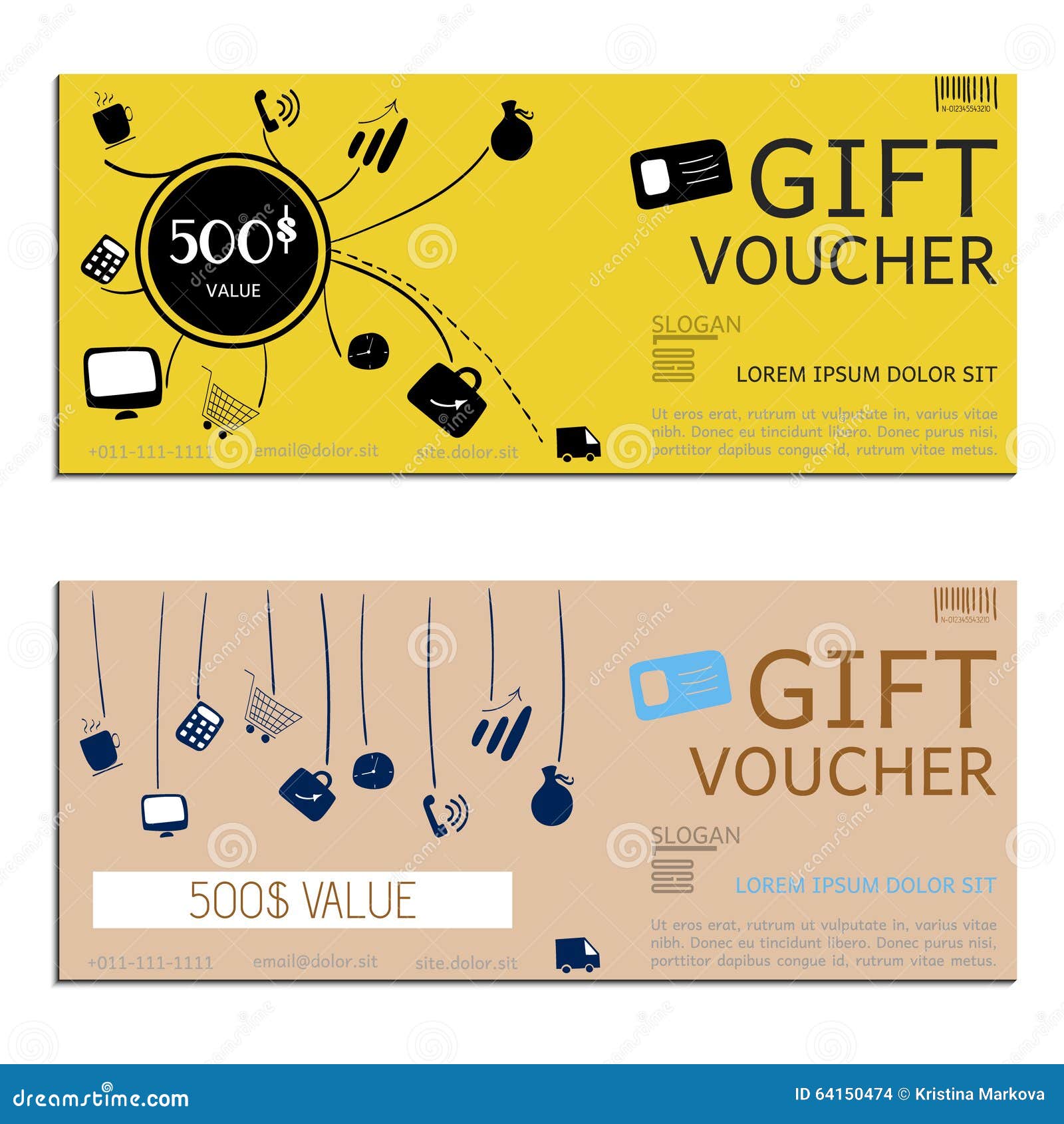 Gift Voucher Vector Coupon Map Stock Vector - Illustration of ...