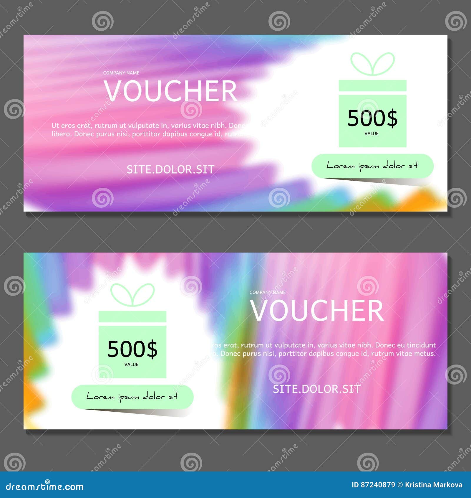 Gift Voucher. Vector, Illustration. Card Template. Stock Vector ...