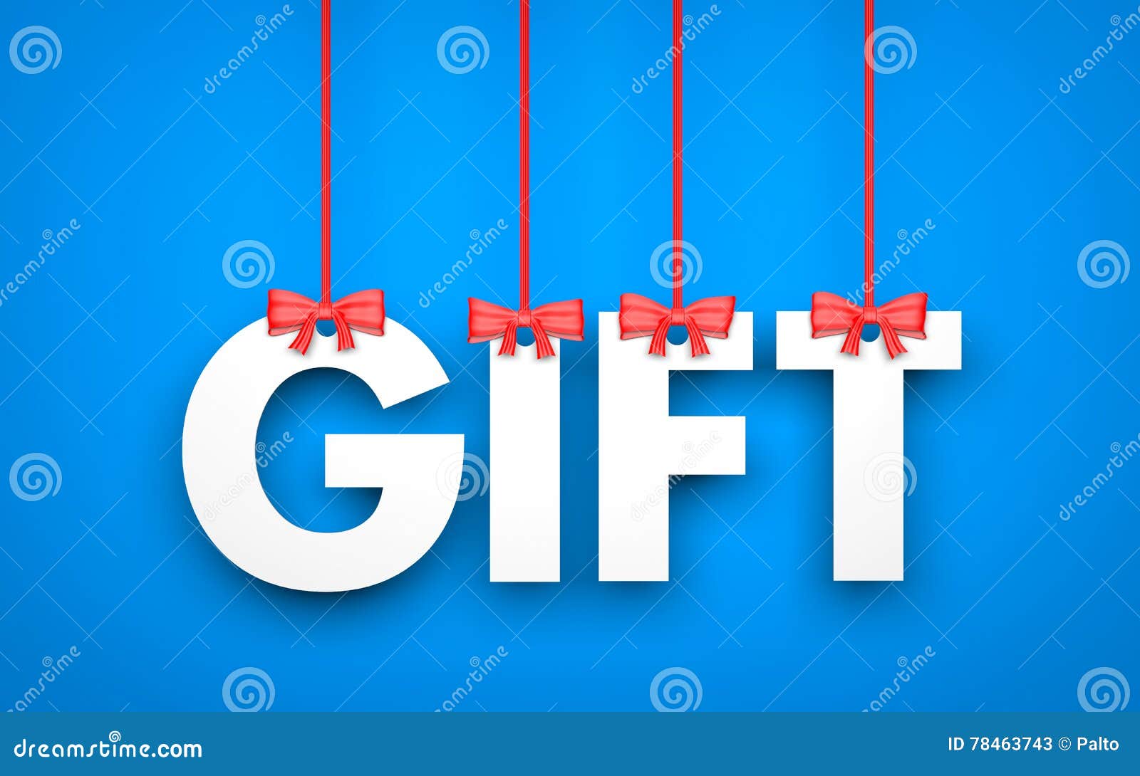Gift Box With Word Love. Dash Line. Flat Design. Vector Illustration ...