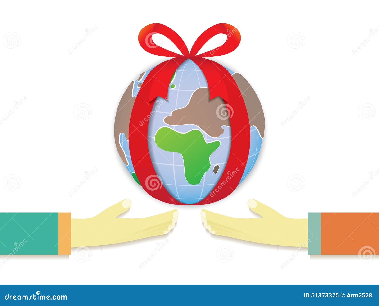Gift world stock vector. Illustration of offering, present - 51373325