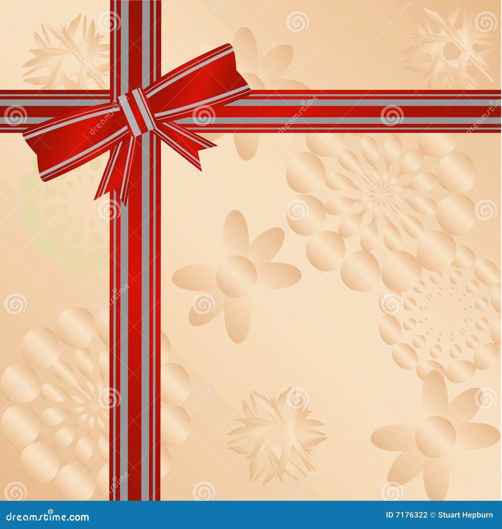 Gift wrap stock vector. Illustration of nostalgia, ribbon - 7176322