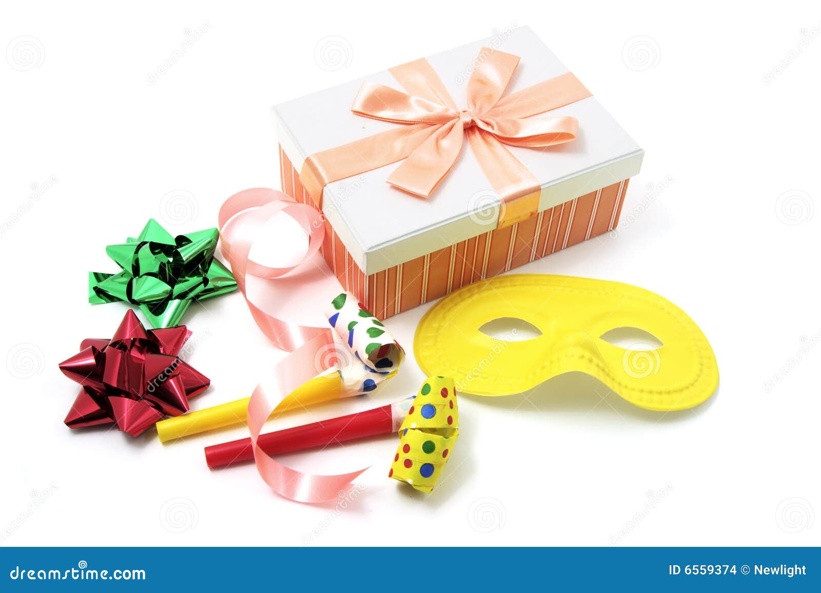 Gift Wrap Items and Party Favors Stock Photo - Image of cutout, gift ...