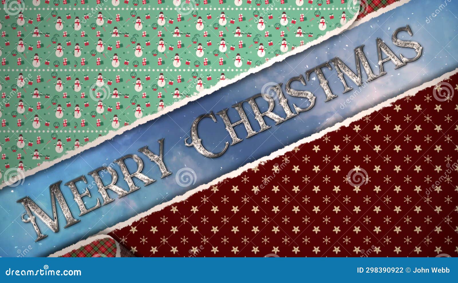 Gift Wrap Open Merry Christmas Background 4K Loop Stock Footage - Video ...