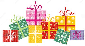 Gift wrapped stock vector. Illustration of design, pattern - 1298307