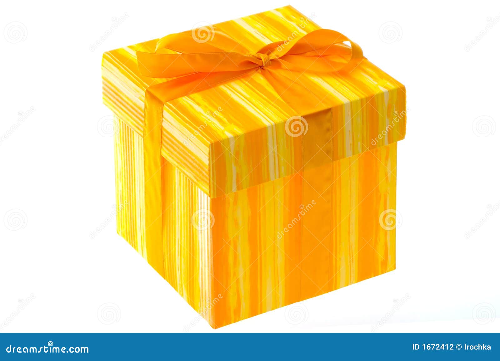 Gift wrapped box stock photo. Image of tied, wrapped, golden - 1672412