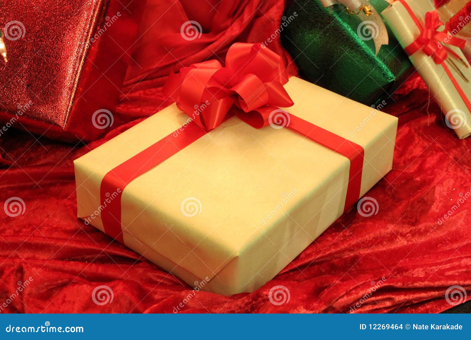Gift Wrapped Christmas Present Stock Photo - Image of surprise ...
