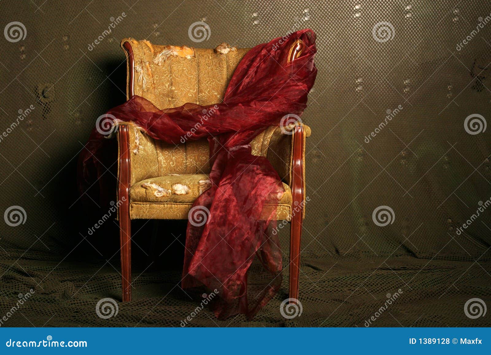 Gift Wrapped Dramatic Chair Stock Photo - Image of dramatic, decor: 1389128