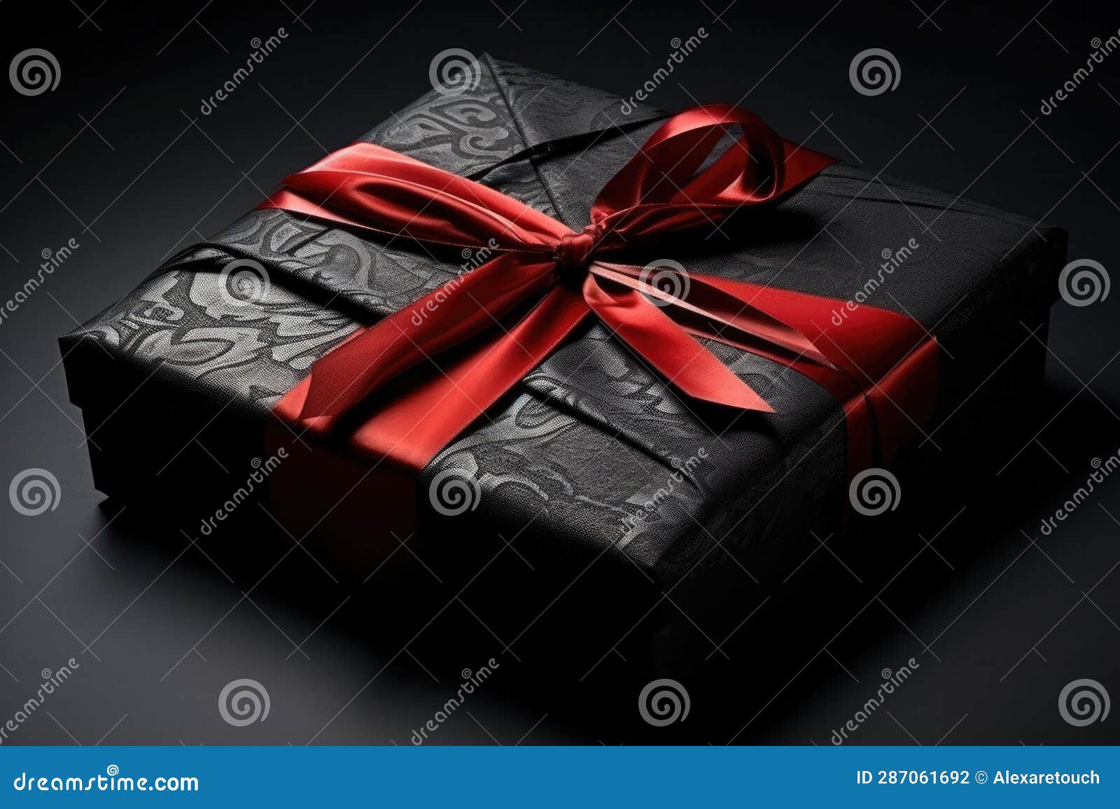 Gift wrapped in silk cloth stock illustration. Illustration of holiday ...