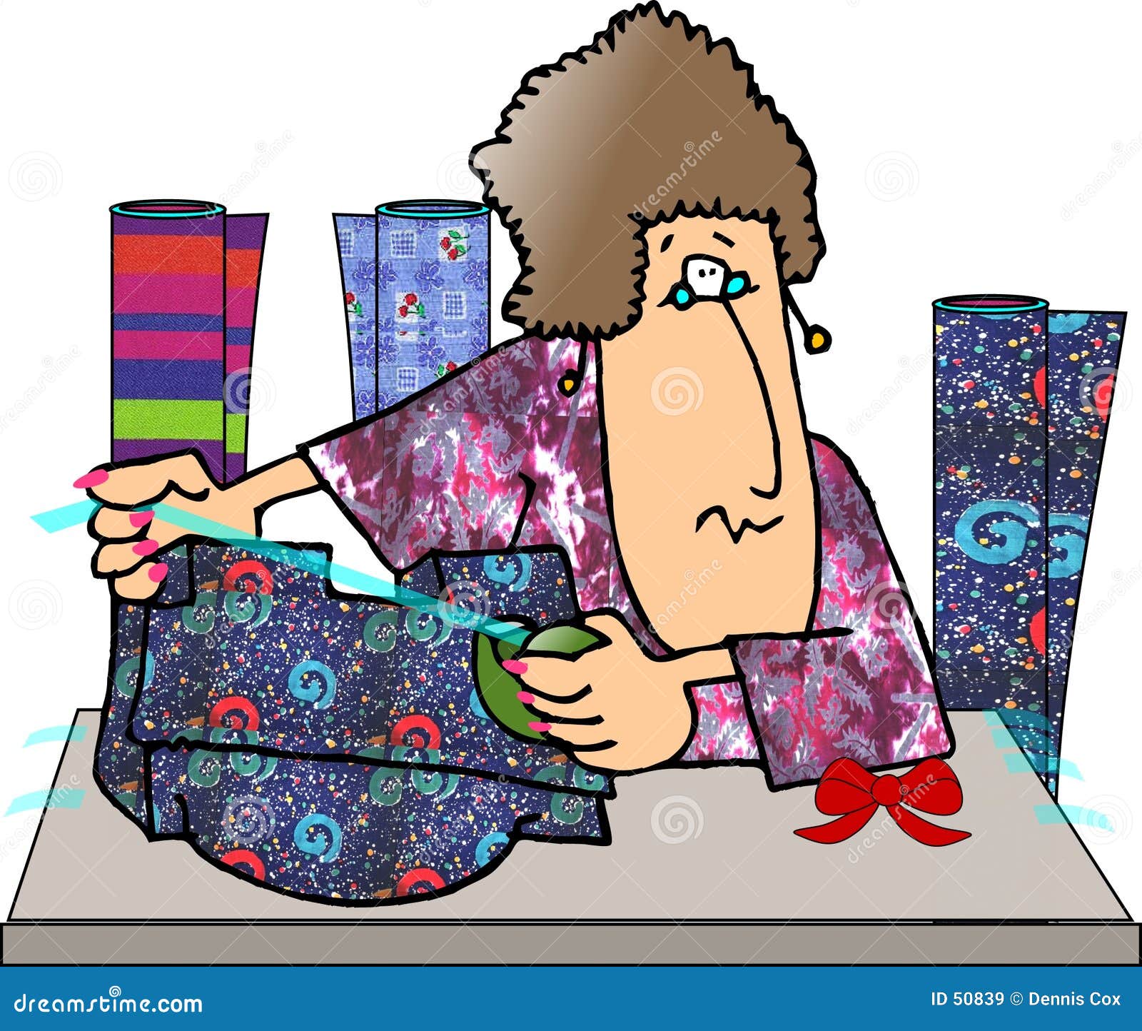 Gift wrapper stock illustration. Illustration of lady, female - 50839