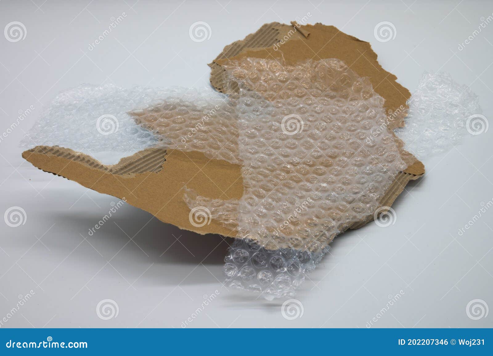 Cardboard and bubble wrap stock photo. Image of dispatch - 202207346