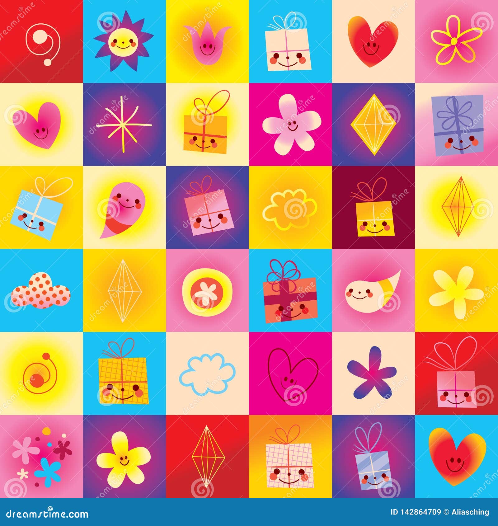 Gift wrapping paper stock vector. Illustration of celebration - 142864709