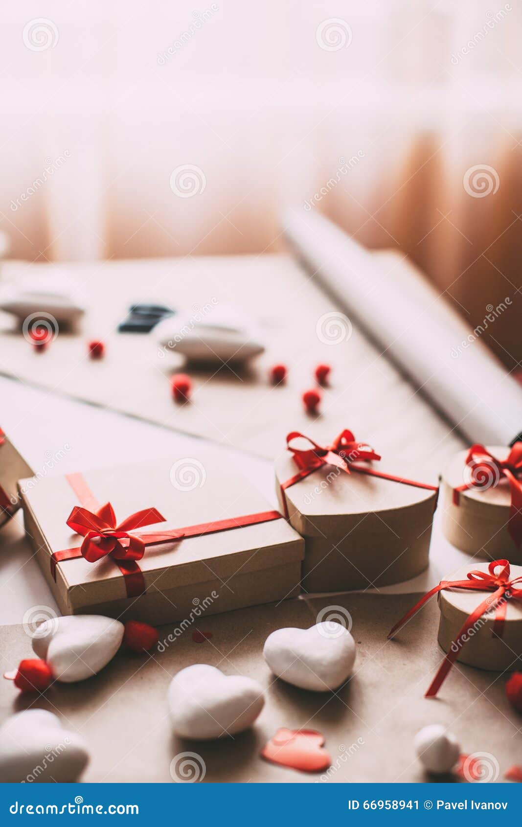 Gift Wrapping. Stylish Gift Boxes. Stock Image - Image of gift, shaped ...
