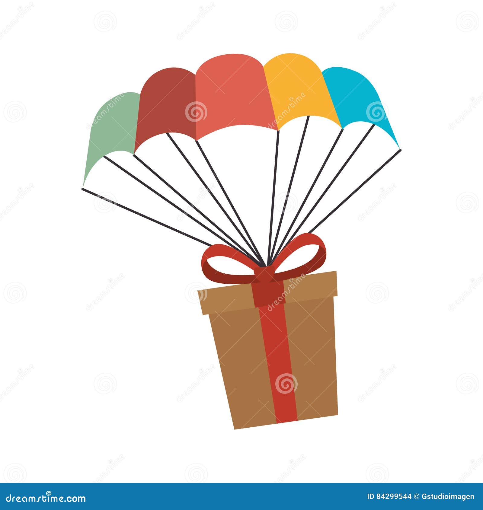 Giftbox Present Flying Icon Stock Illustration - Illustration of card ...