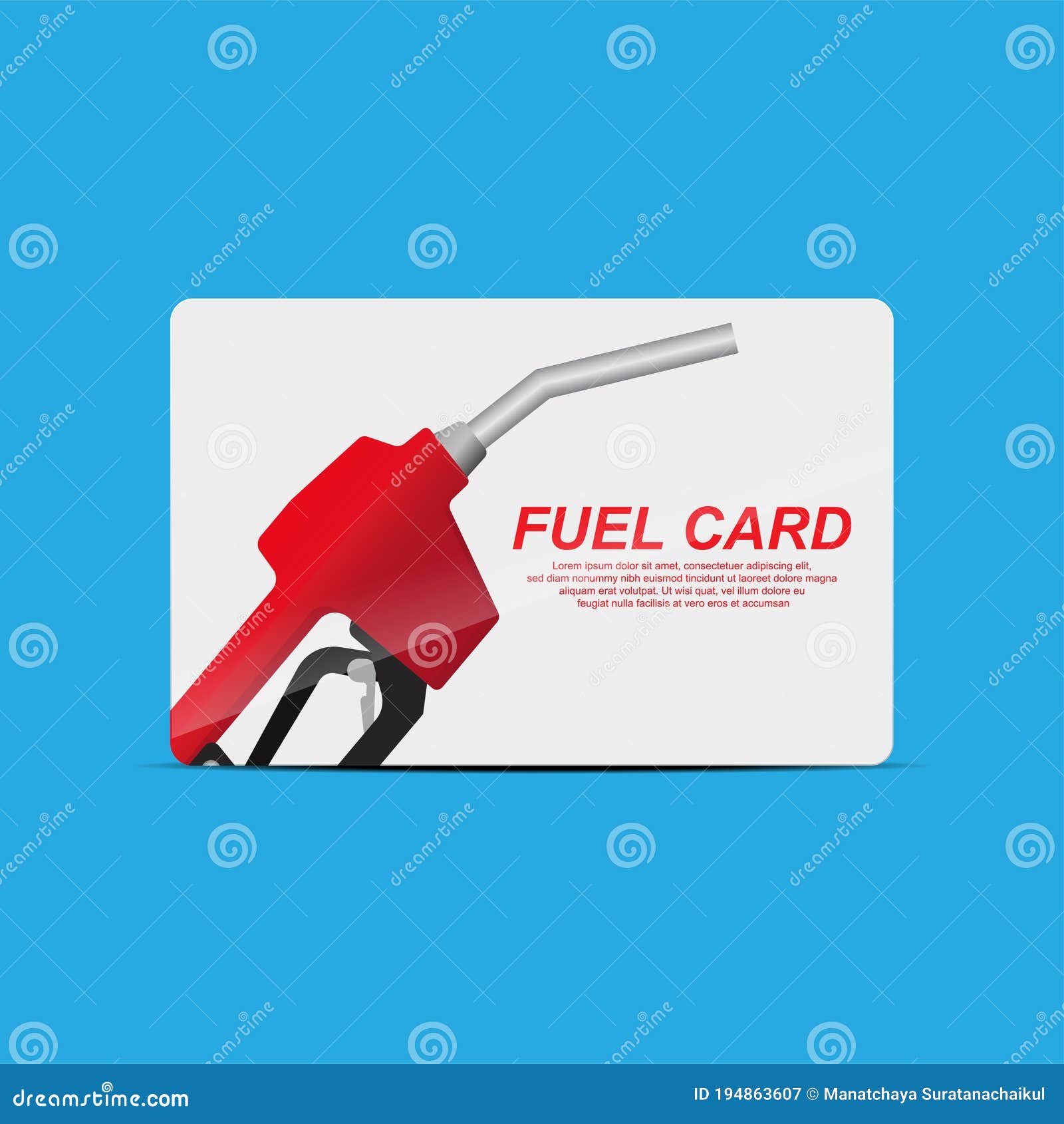 Fuel Card Concept Isolated on Background Stock Vector - Illustration of ...