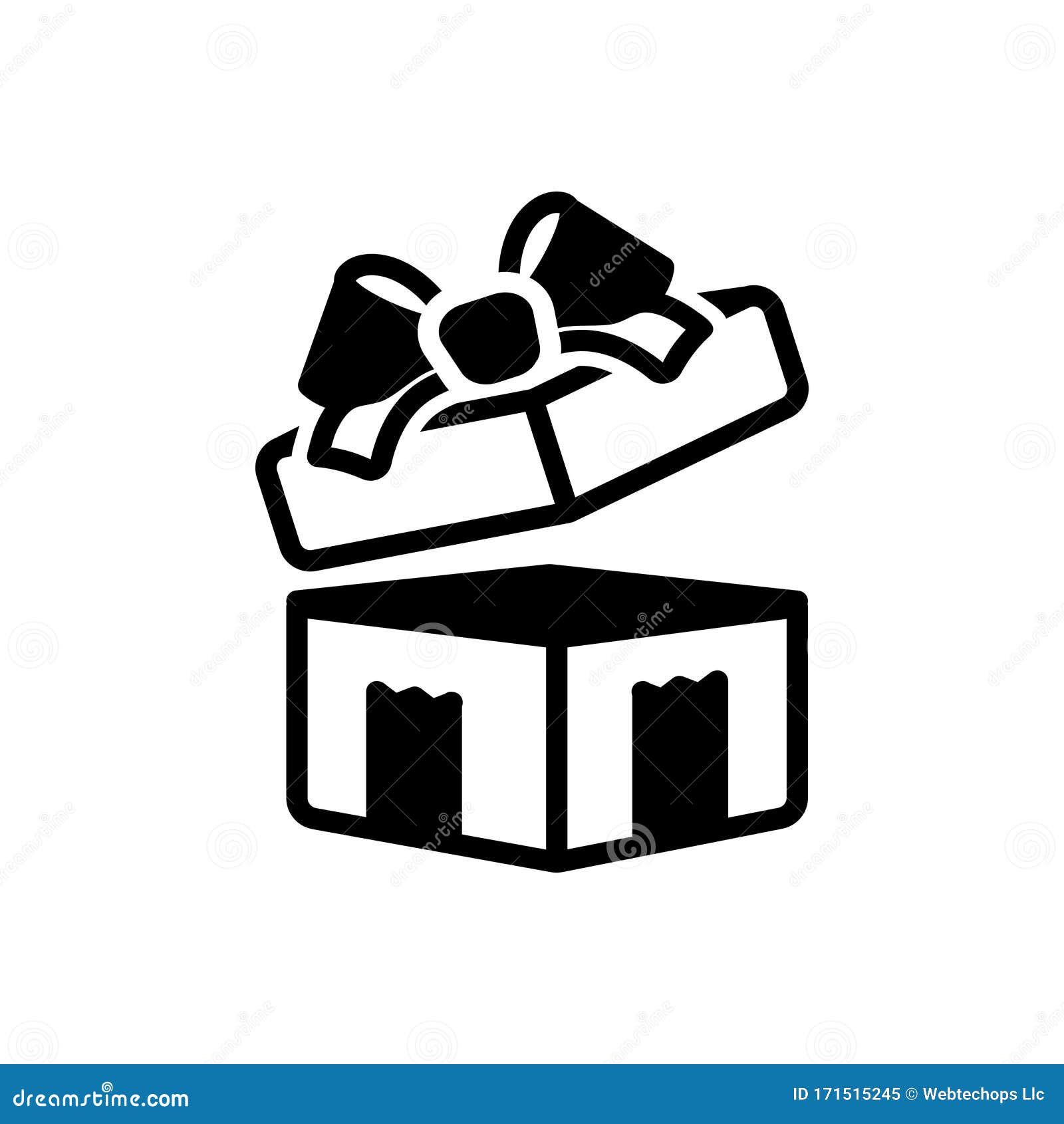 Black Solid Icon for Gifted, Giftbox and Surprise Stock Vector ...