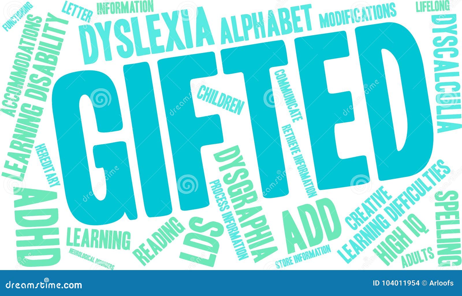 Gifted Word Cloud stock illustration. Illustration of letter - 104011954