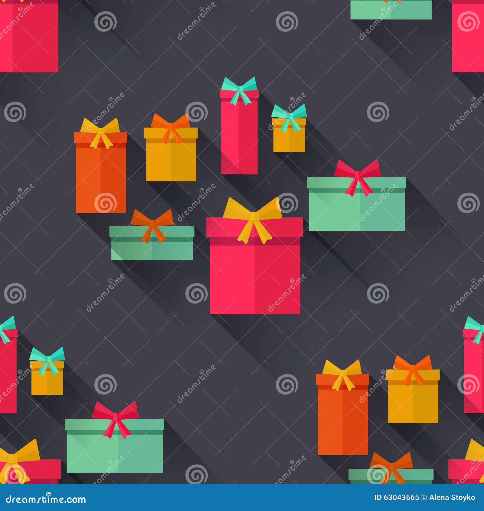 Gifts on a blue background stock vector. Illustration of package - 63043665