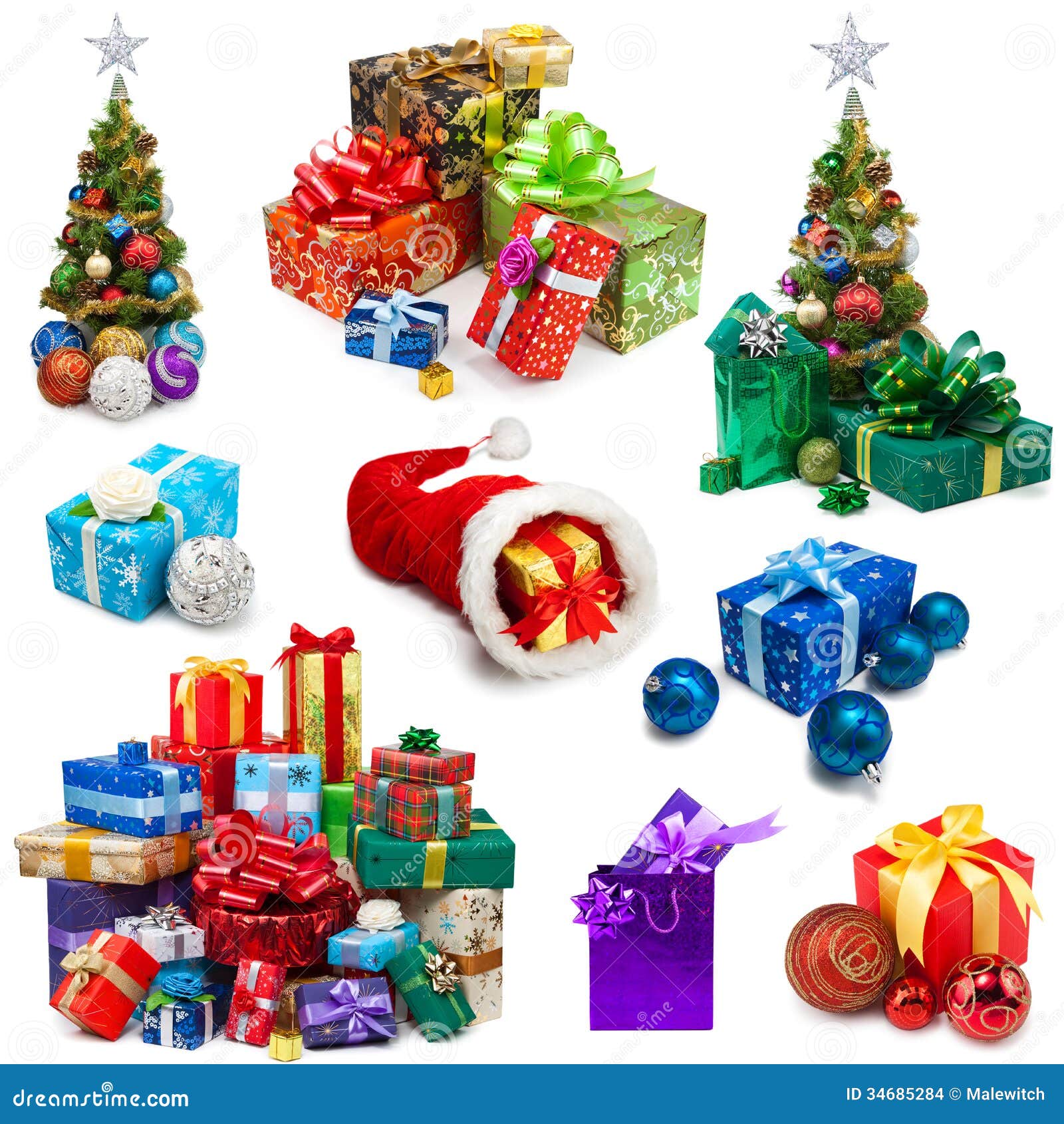 Gifts collection stock photo. Image of object, holiday - 34685284