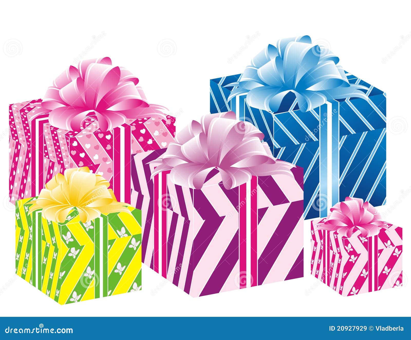 Gifts in colorful boxes stock vector. Illustration of christmas - 20927929