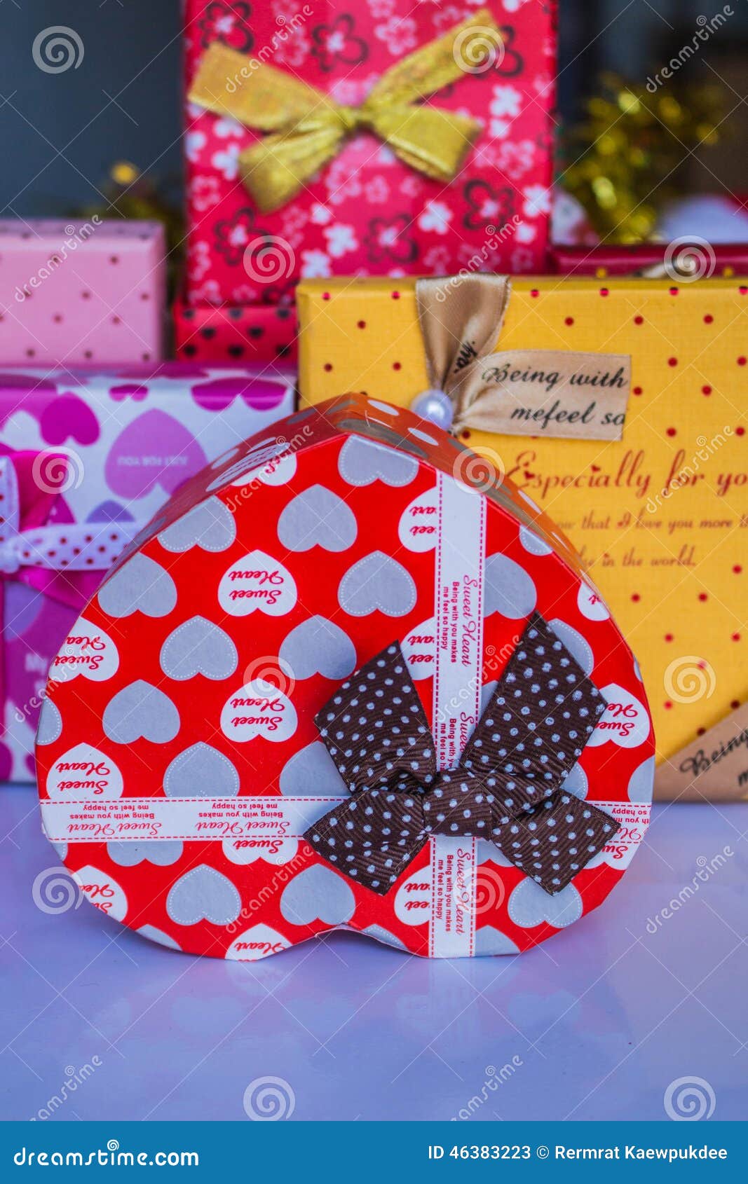 Gifts different colors stock image. Image of caucasian - 46383223