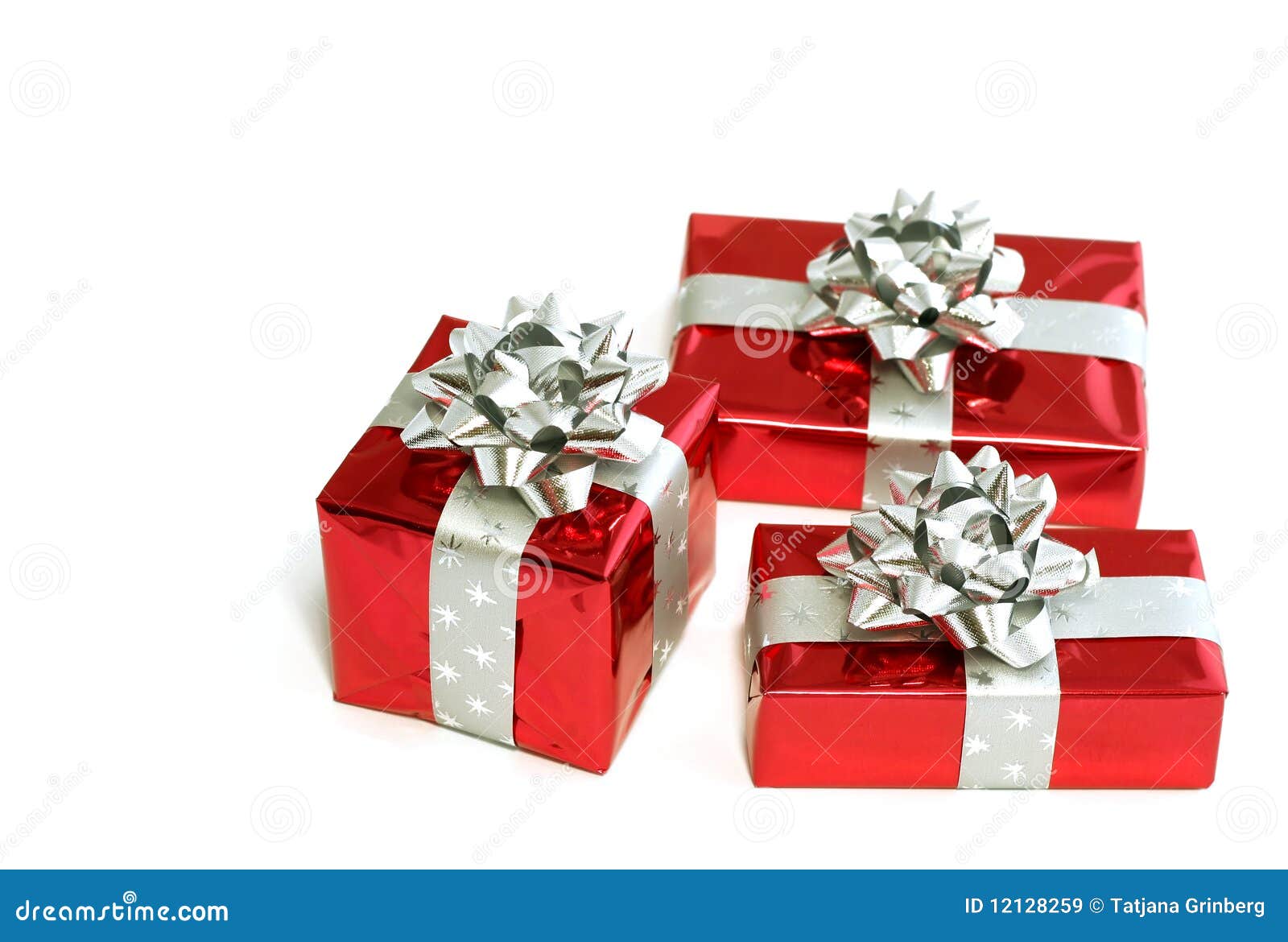 Gifts Isolated on White Background Stock Image - Image of package ...