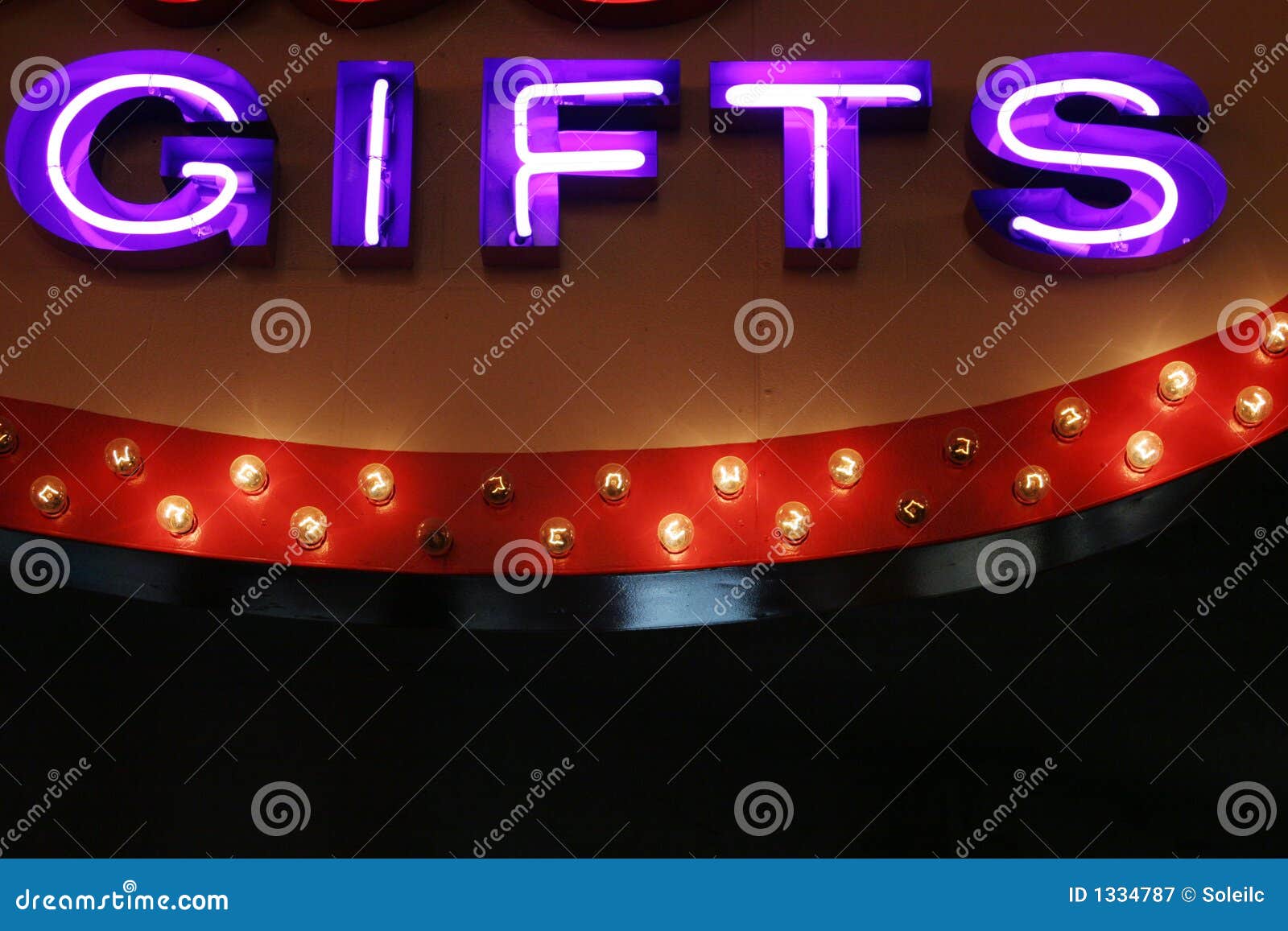 Gifts neon lights editorial photography. Image of urban - 1334787
