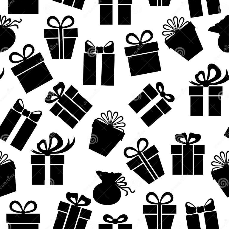 Gifts pattern seamless stock vector. Illustration of ribbon - 60233226