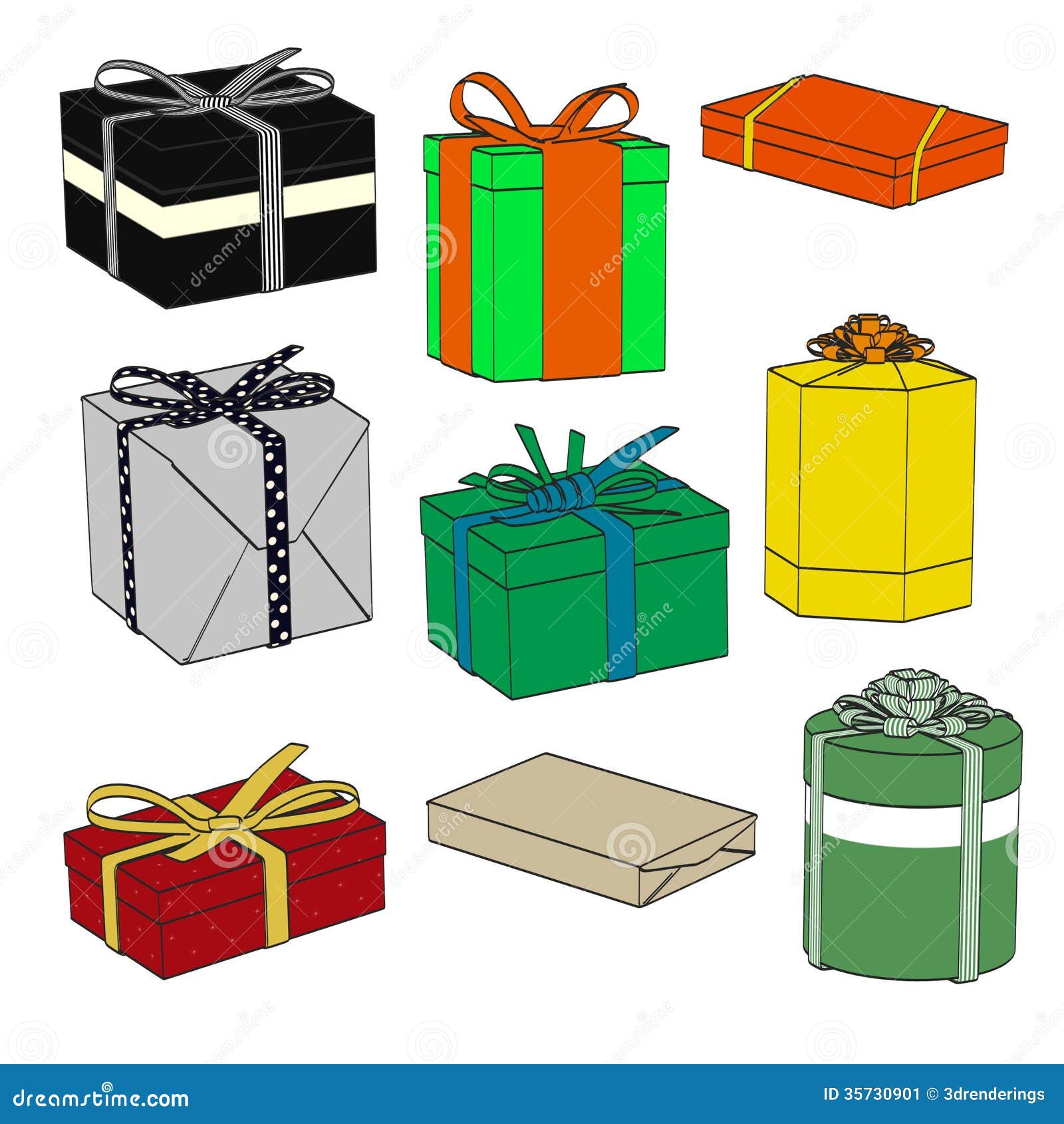 Gifts (presents) stock illustration. Illustration of style - 35730901