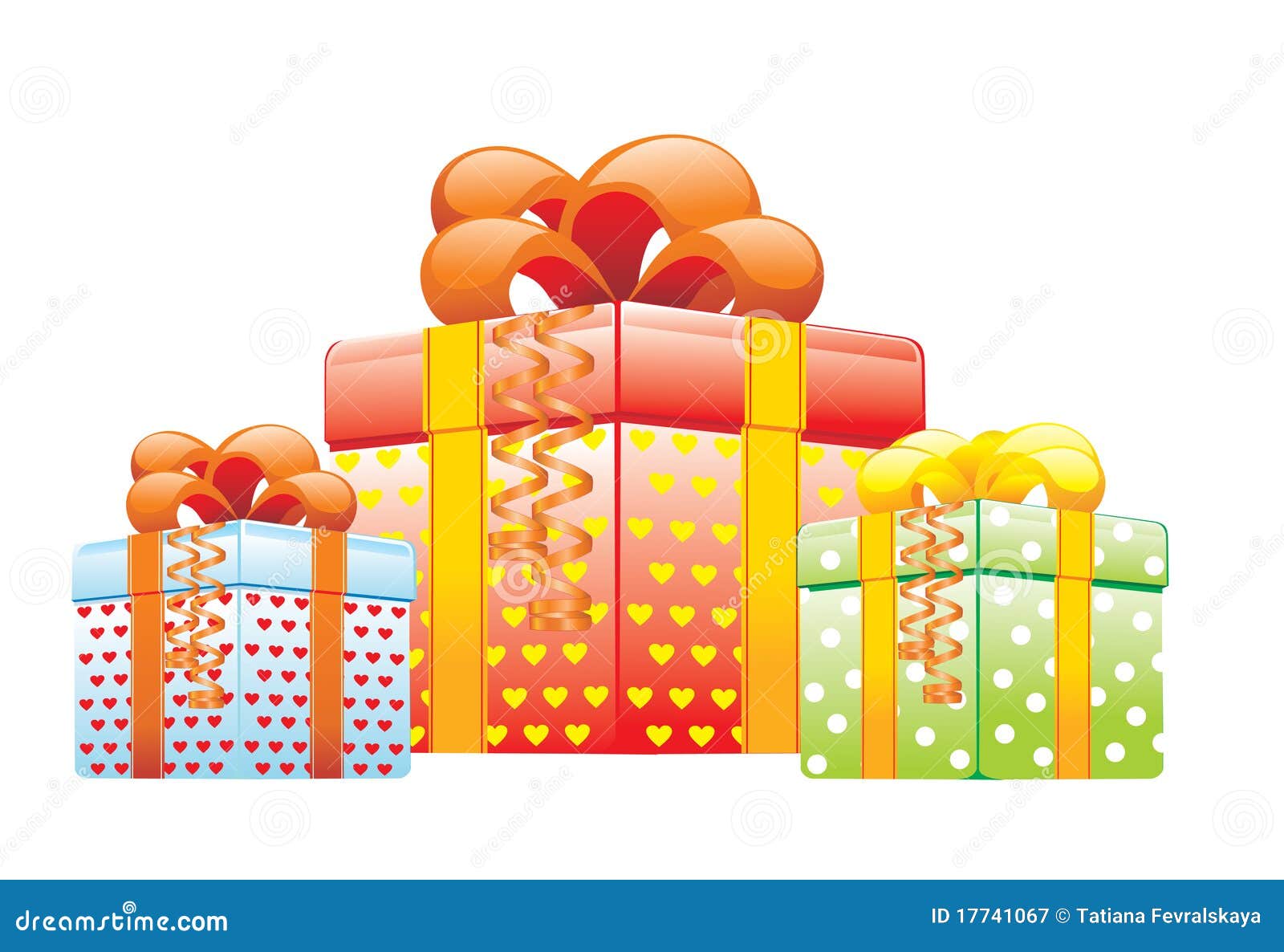 Gifts set stock illustration. Illustration of objects - 17741067