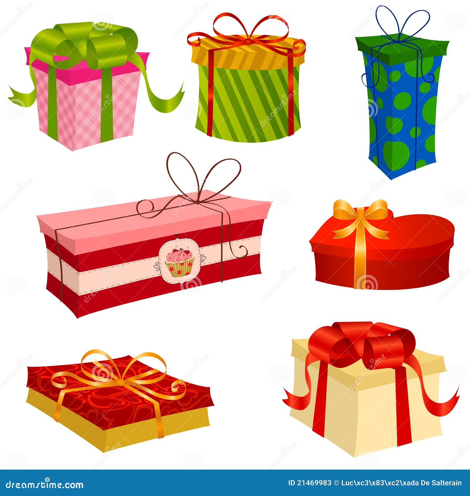 Gifts Set stock vector. Illustration of packaging, wrapped - 21469983