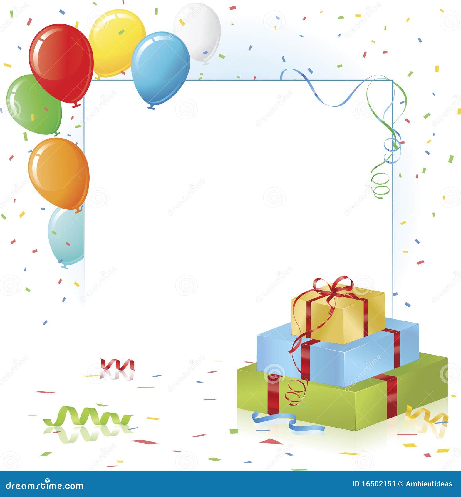 Gifts and Surprise Party Layout Stock Illustration - Illustration of ...