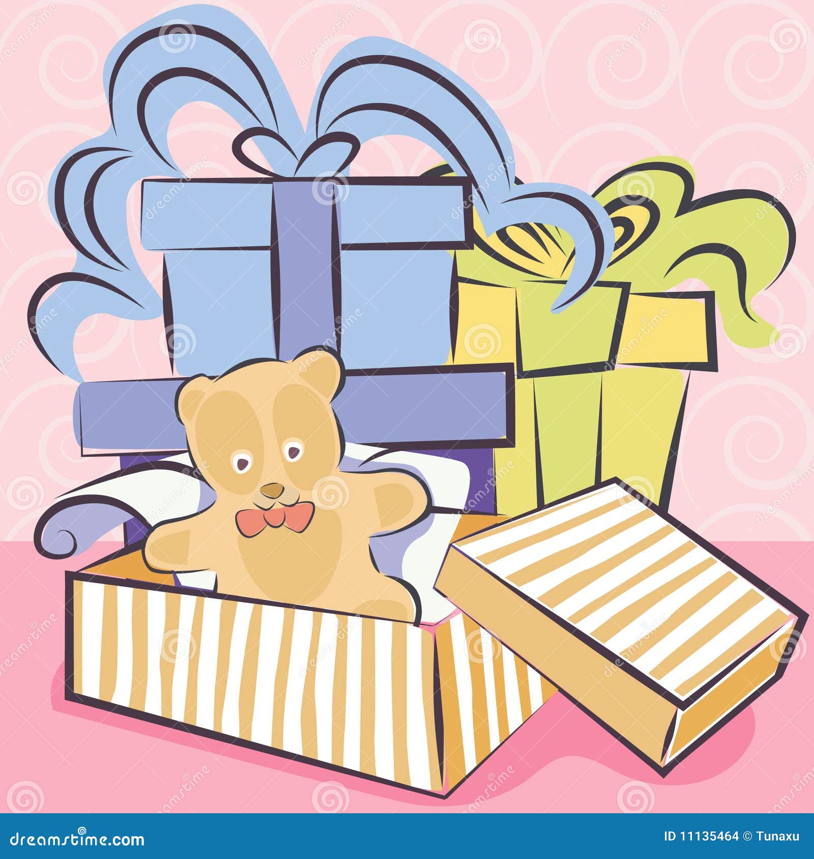 Gifts and toy vector stock vector. Illustration of drawing - 11135464