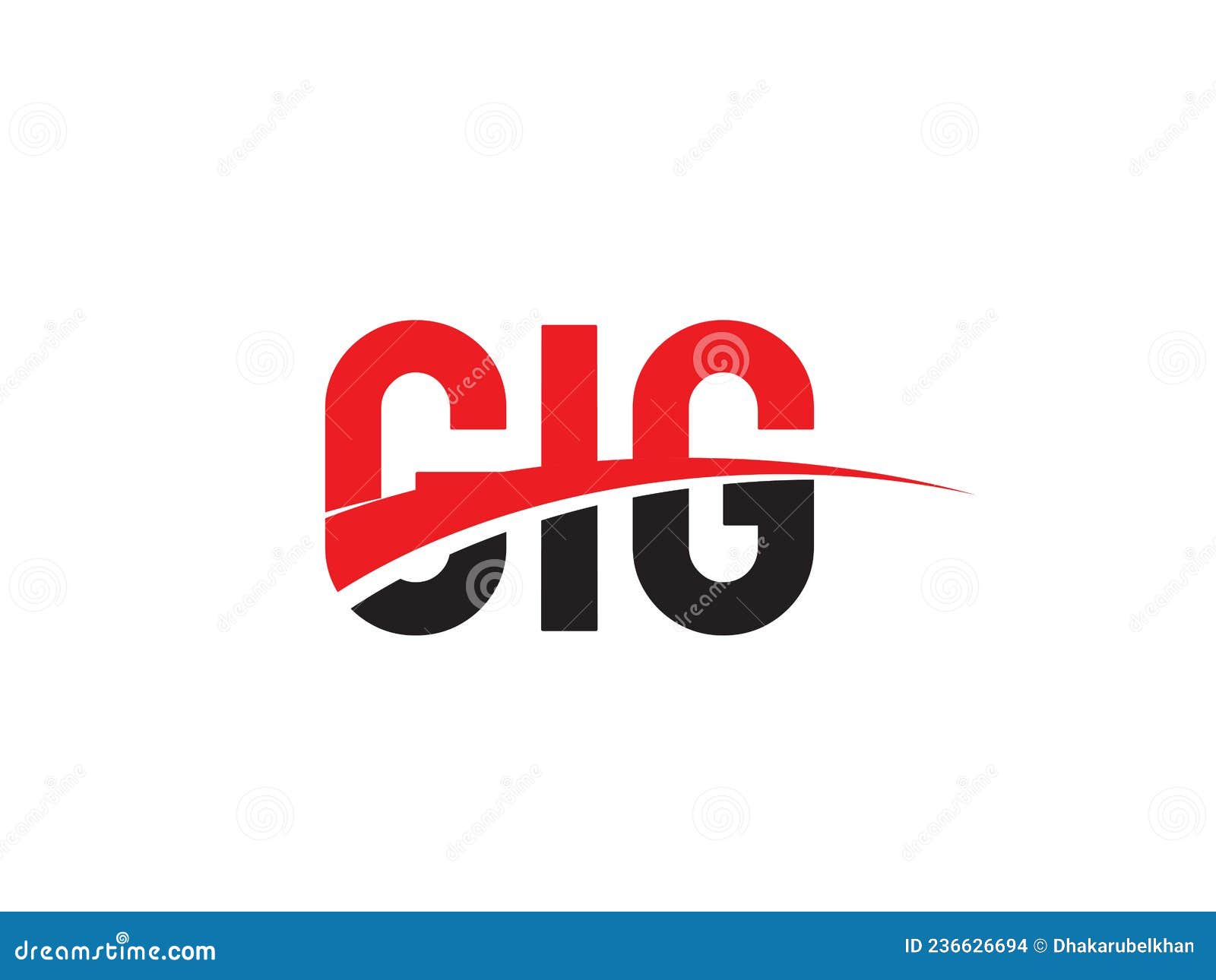 GIG Letter Initial Logo Design Vector Illustration Stock Vector ...