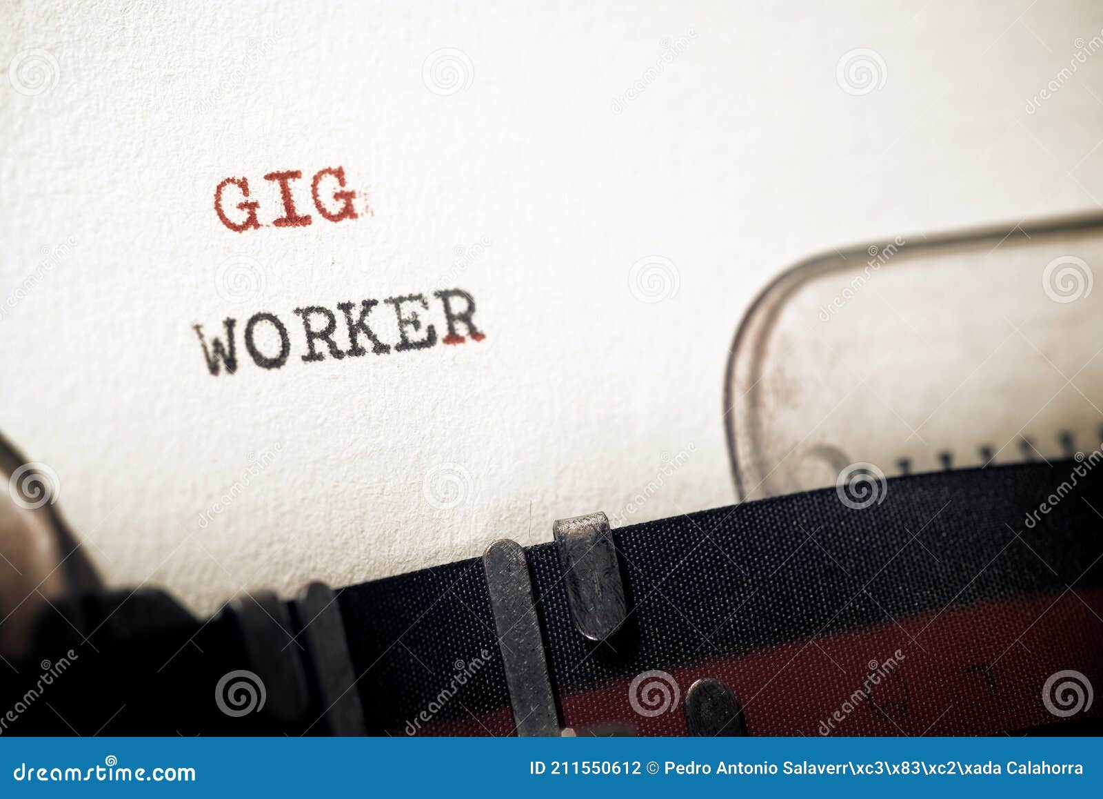 Gig worker text stock photo. Image of employee, corporate - 211550612