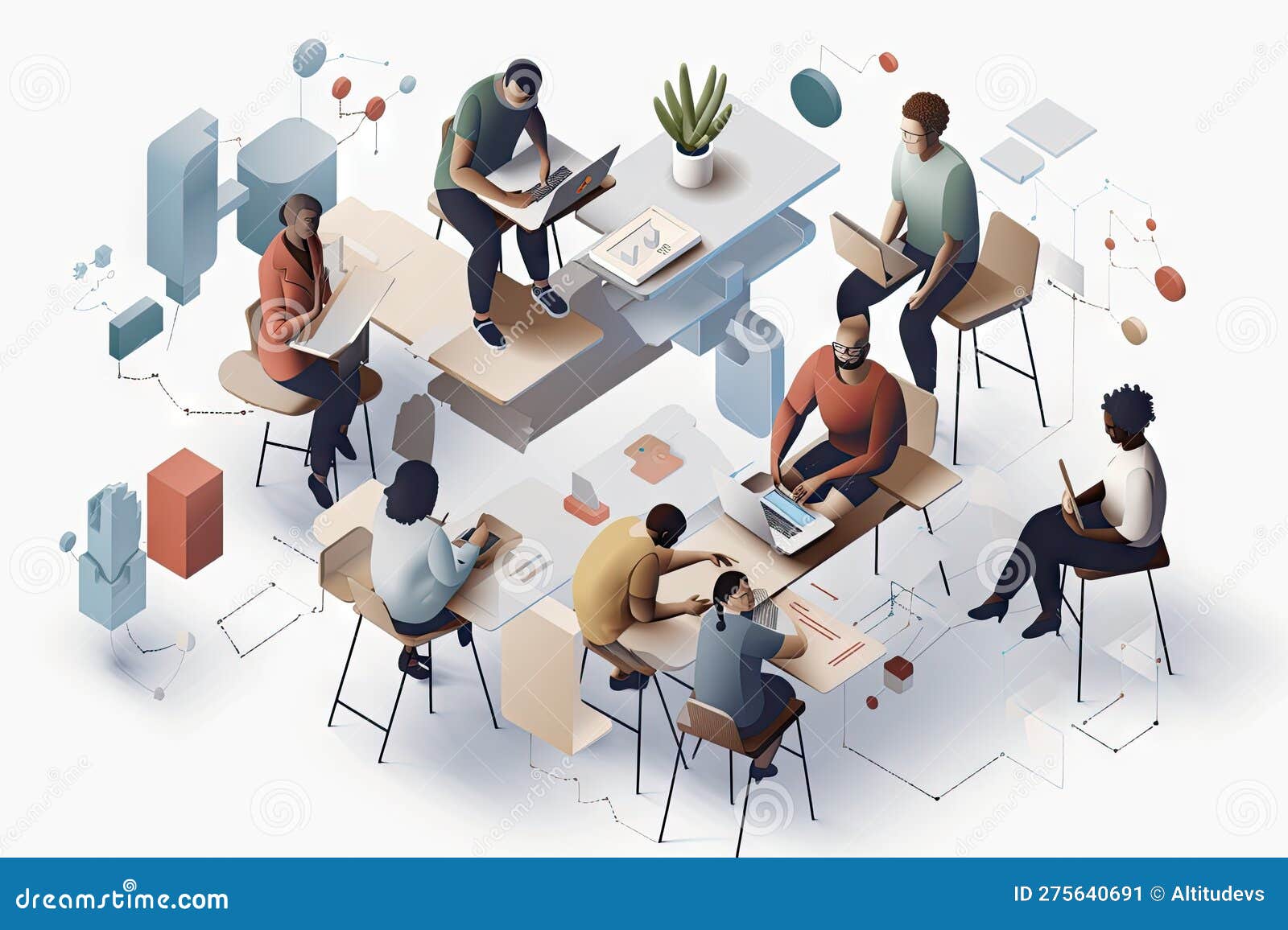 Gig Workers Collaborating on Joint Project, Each Contributing Their ...