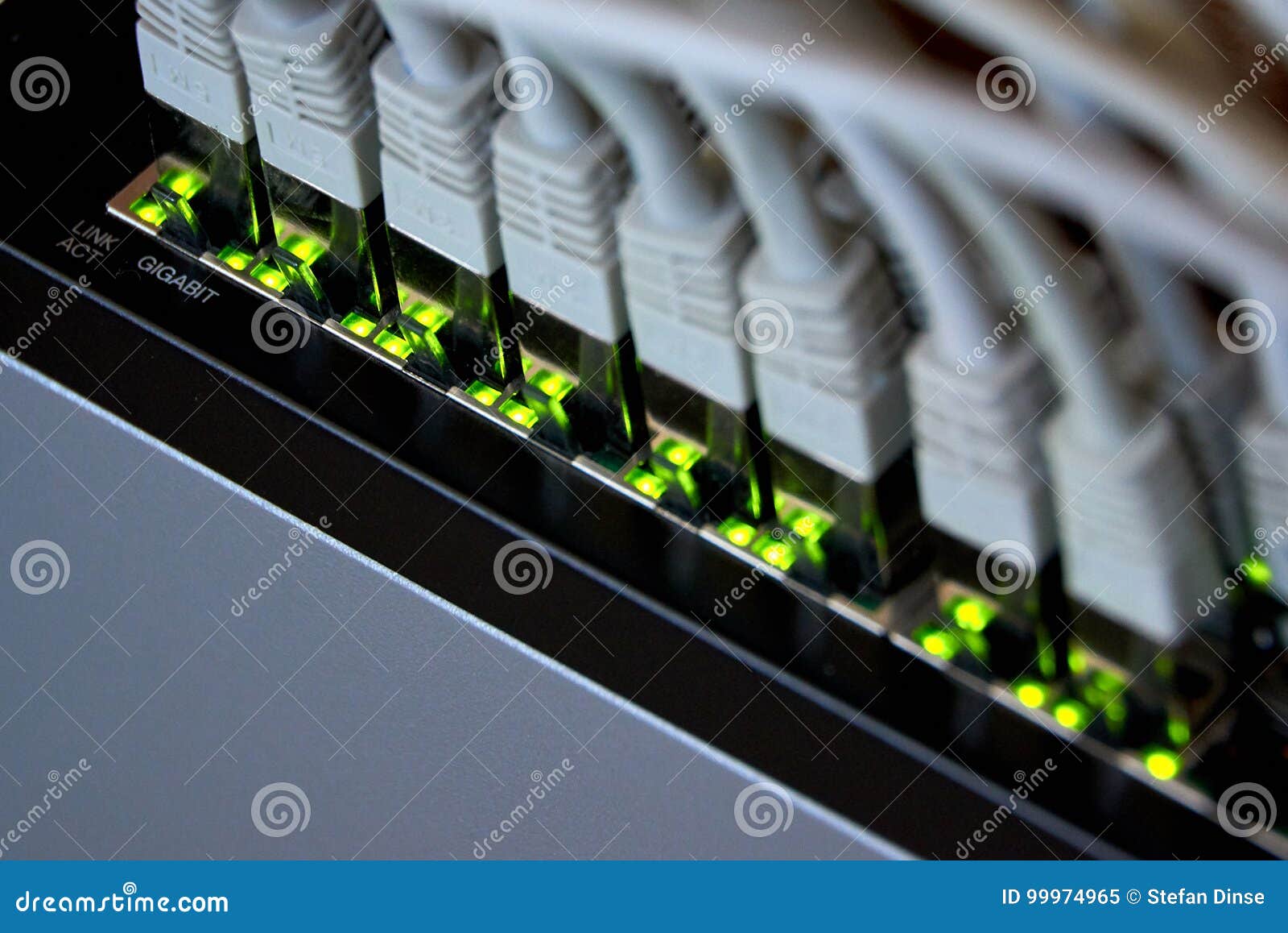 Gigabit Ethernet Connection Stock Image - Image of firewall, digital ...