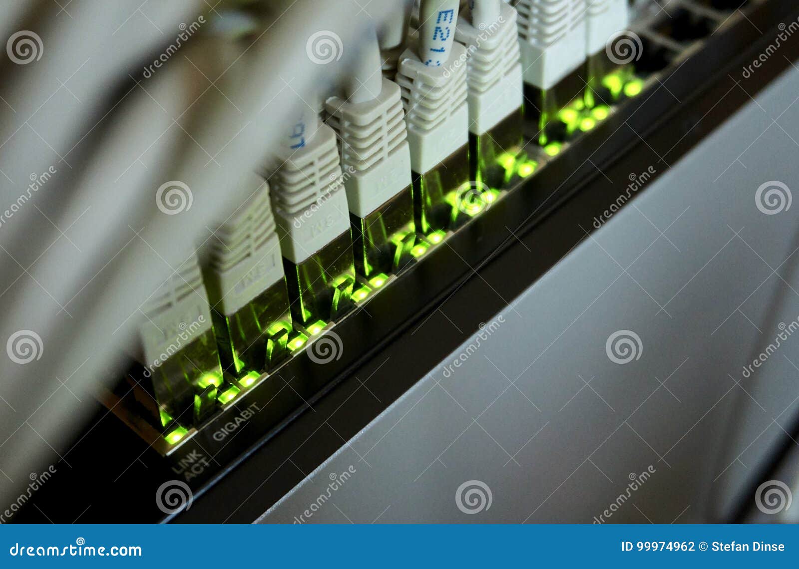 Gigabit Ethernet Connection Stock Photo - Image of cable, firewall ...