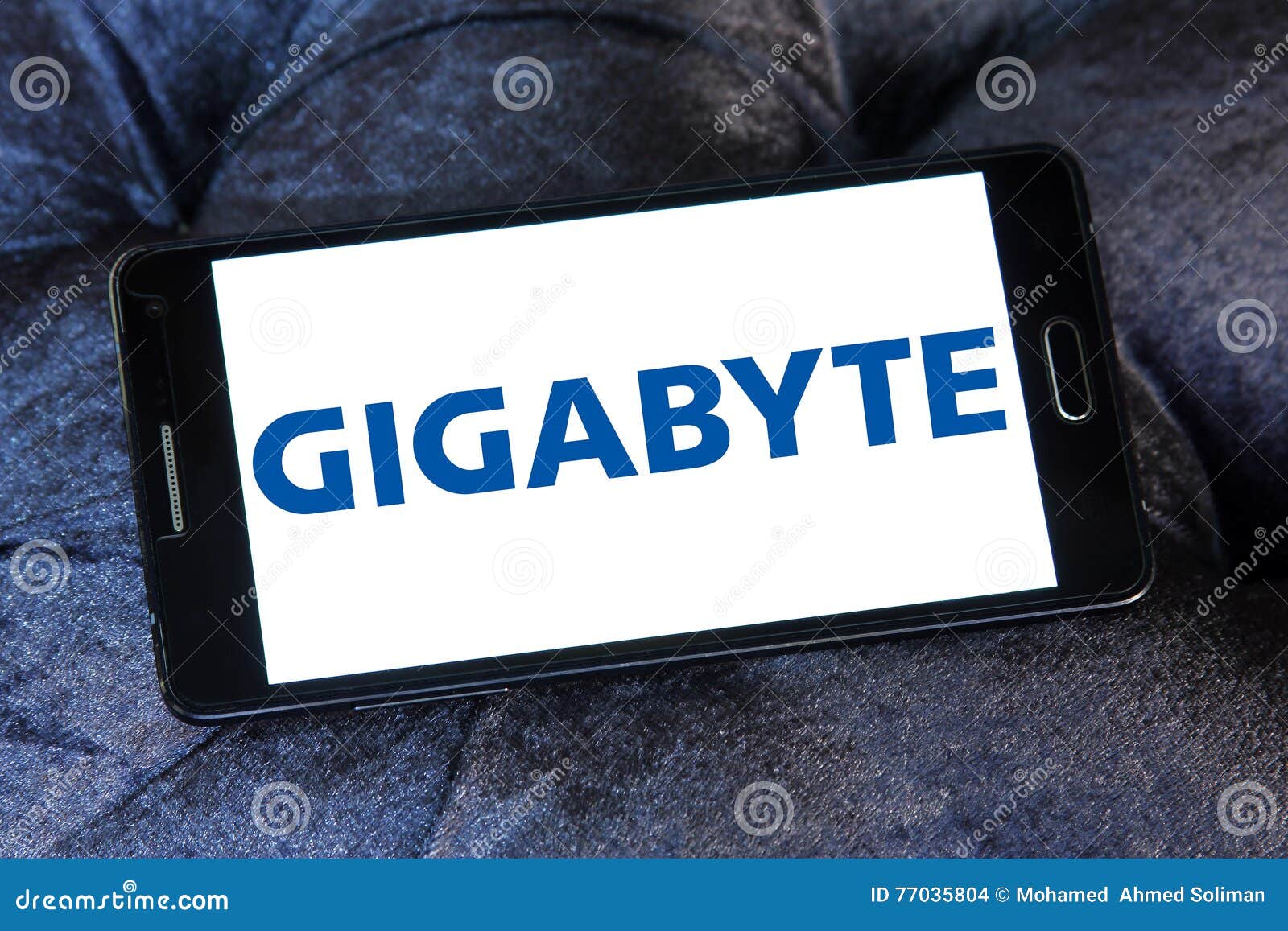Gigabyte logo editorial stock image. Image of mobile - 77035804