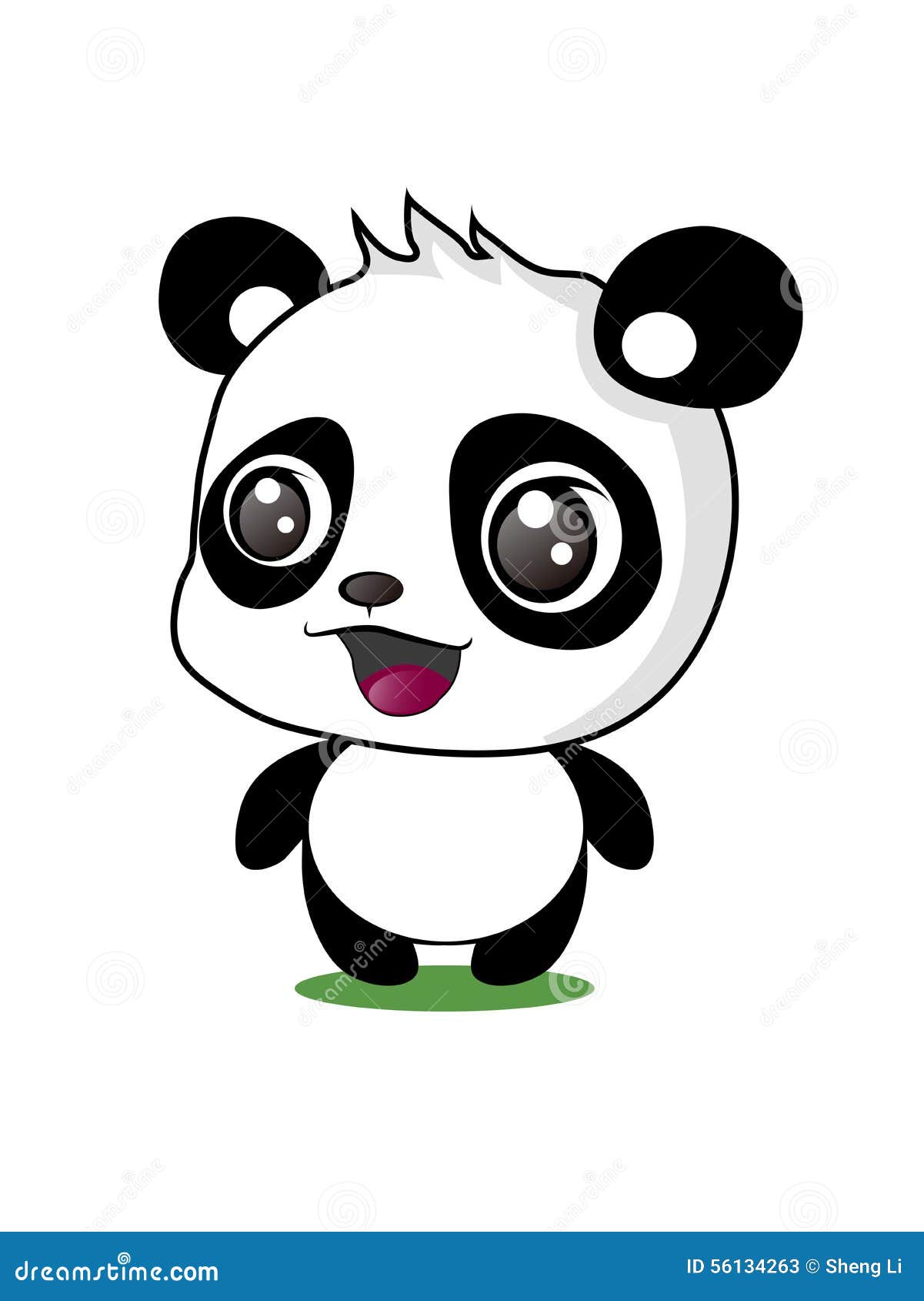Gigante Panda Cartoon Vector Illustration Illustrazione Vettoriale ...