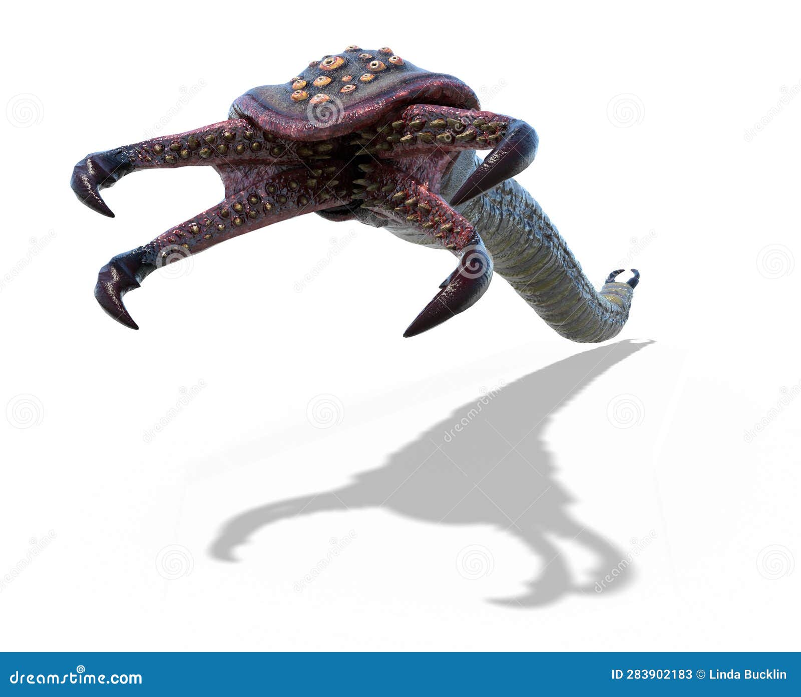 Giant Worm Monster stock illustration. Illustration of realistic ...