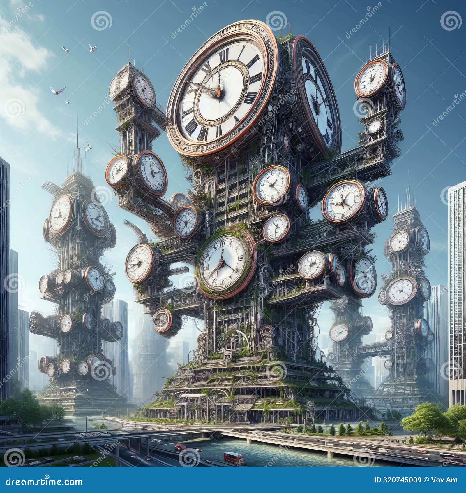 Gigantic Clock Towers Towering Structures with Clock Faces Visb Stock ...