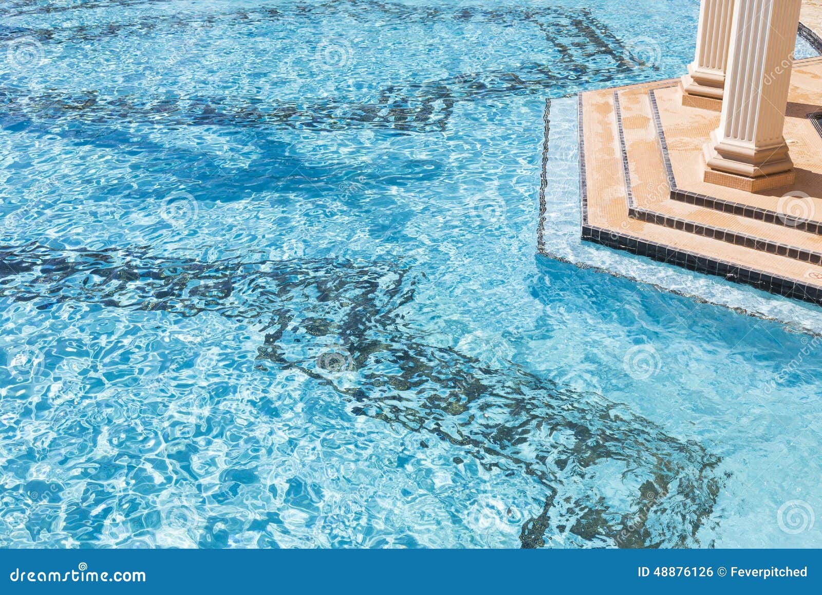 Gigantic Luxury Swimming Pool Abstract Stock Photo - Image of stone ...