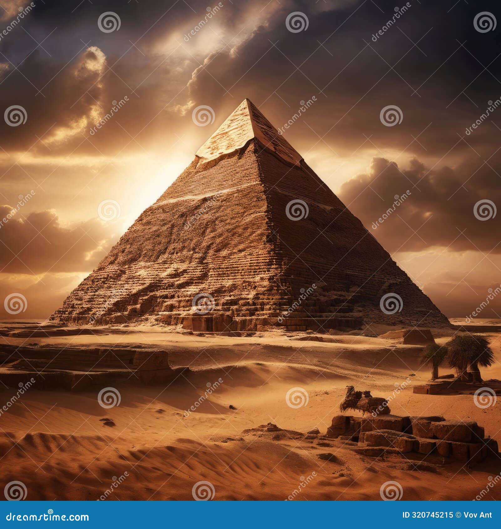 Gigantic Pyramids Massive Ancient Structures Built As Tombs Fo Stock ...