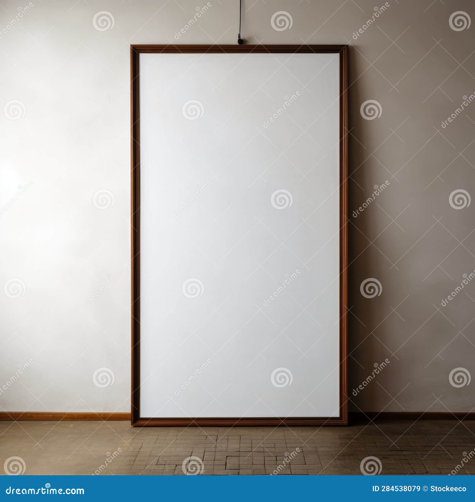 Gigantic Scale Blank Wall Mounted Frame in Empty Room Stock ...