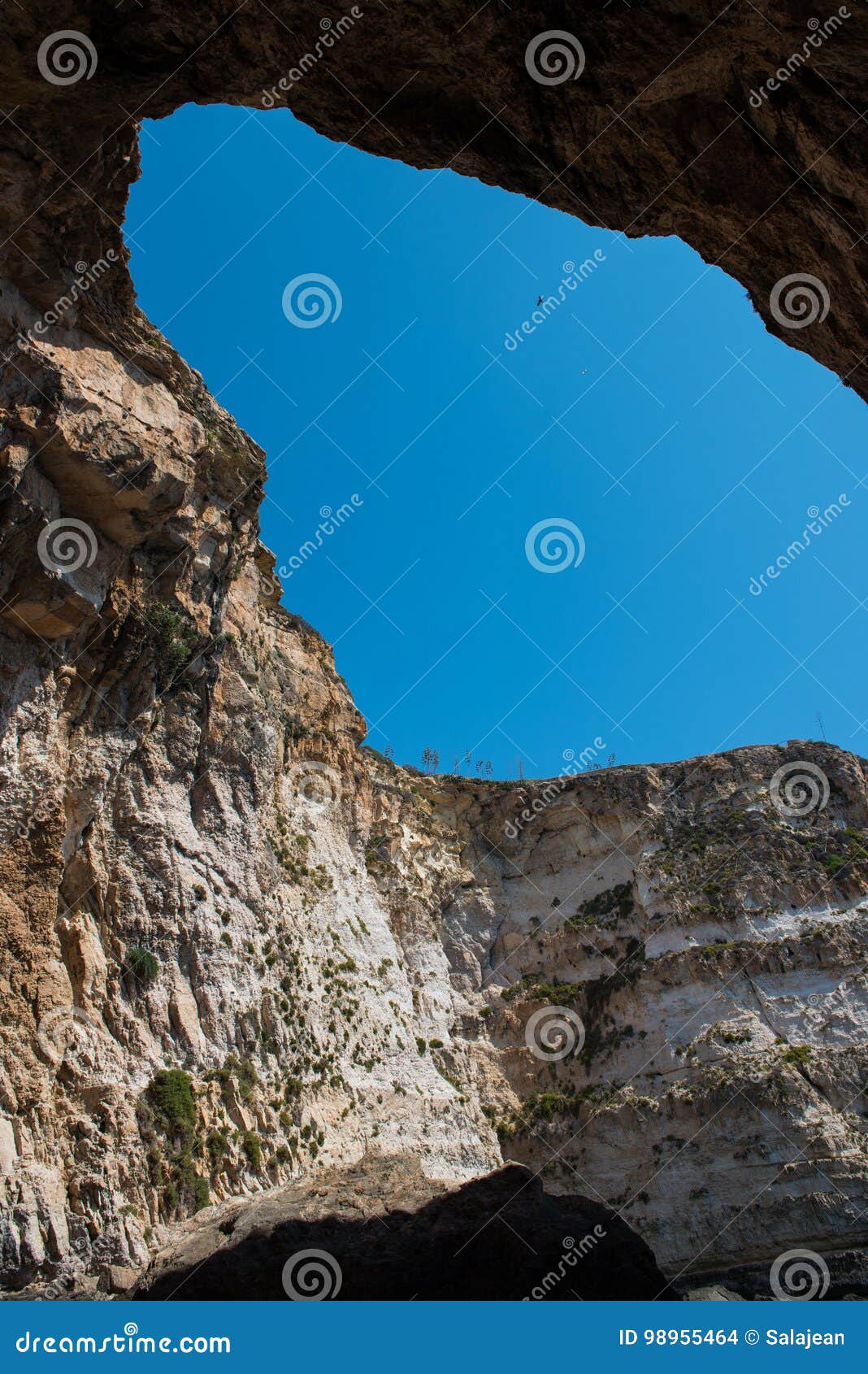 Gigantic Sea Caves in Malta Stock Photo - Image of background ...