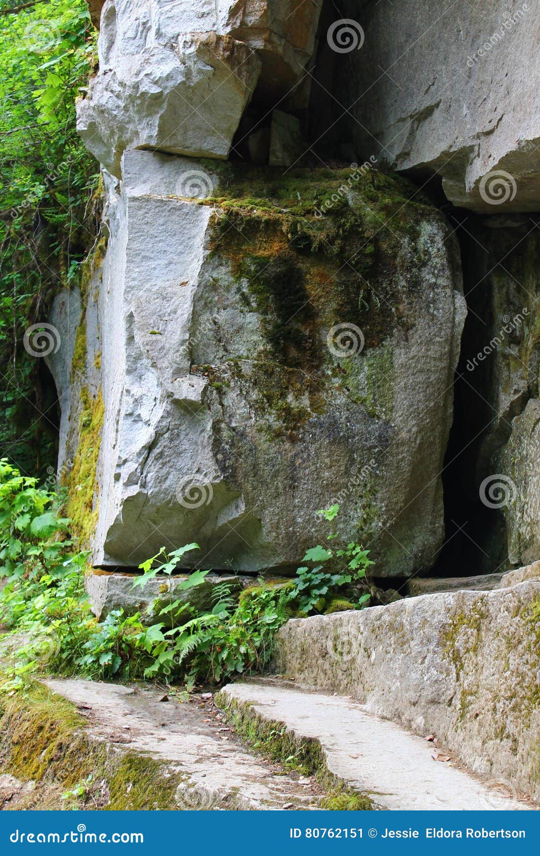 Gigantic square rock stock image. Image of valley, vegetation - 80762151