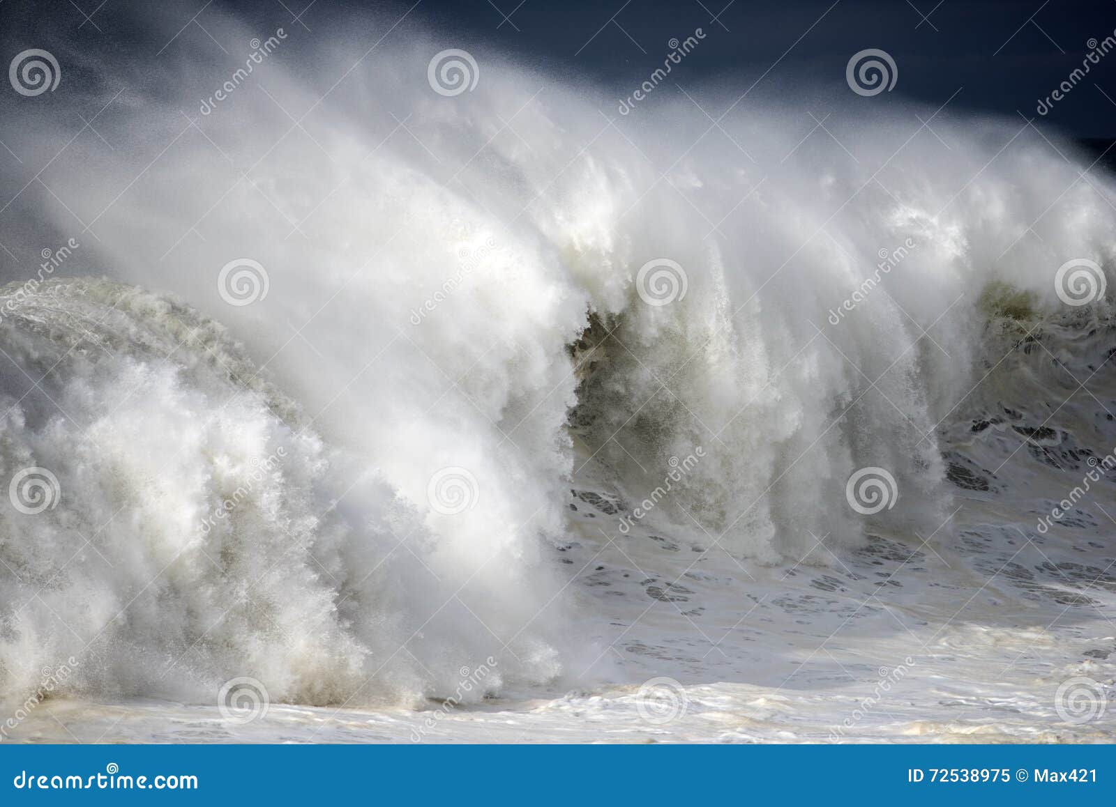 Gigantic wave breaking stock image. Image of beach, force - 72538975